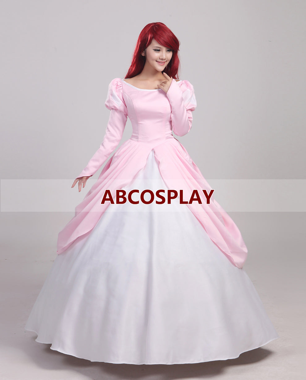The Little Mermaid Ariel Princess Dress Pink Cosplay Costume,Princess ...